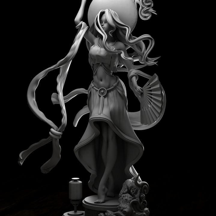 3D Printable Hua the wind dancer by Dragon Gate Tavern